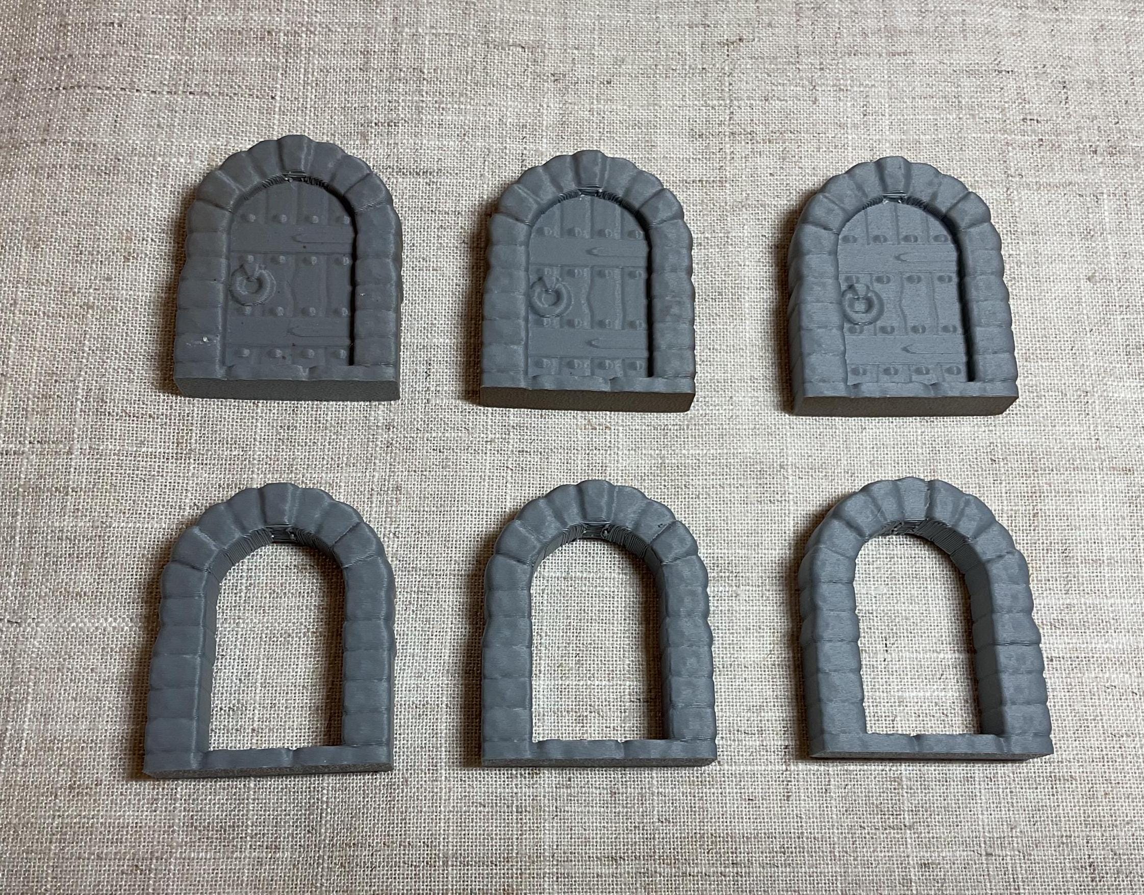 3D Printed Dungeon Doors & Archways: RPG Scenery, 28mm Scale - Etsy UK