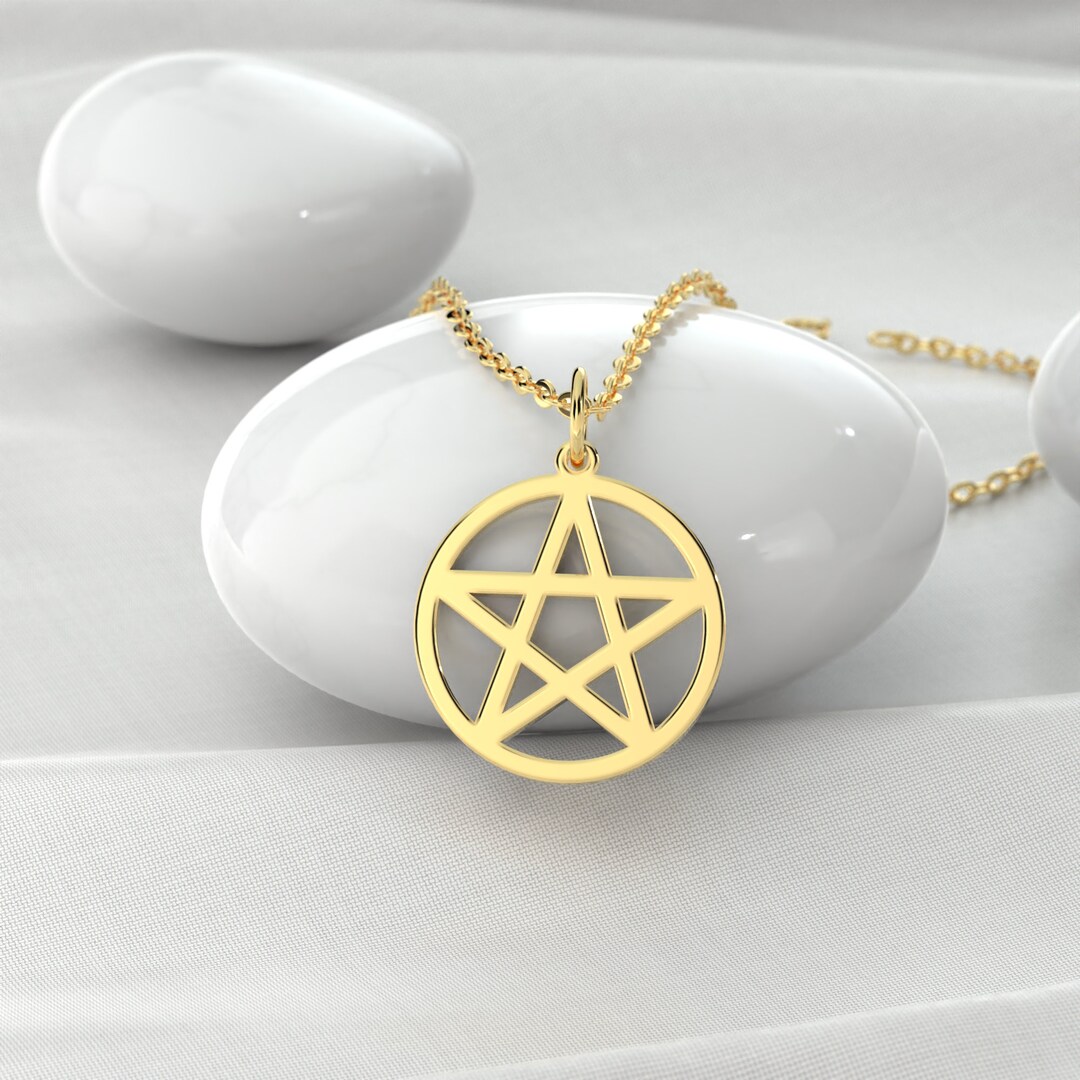 Pentagram Necklace, Pentacle Necklace, Wiccan Necklace, Pagan Jewelry ...