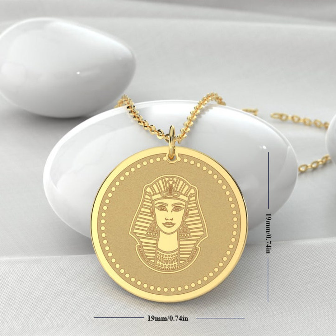 Gold Coin Egyptian Necklace, Egyptian Jewelry, Egyptian Pendant ...