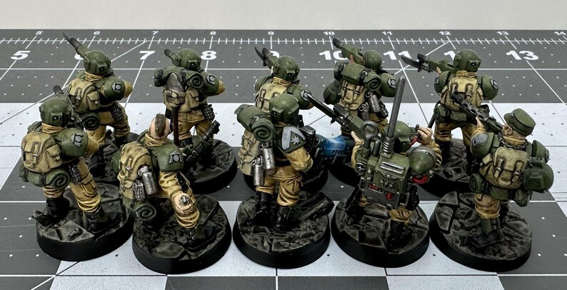Cadian Shock Troops or Infantry Squad Painted Base - Etsy