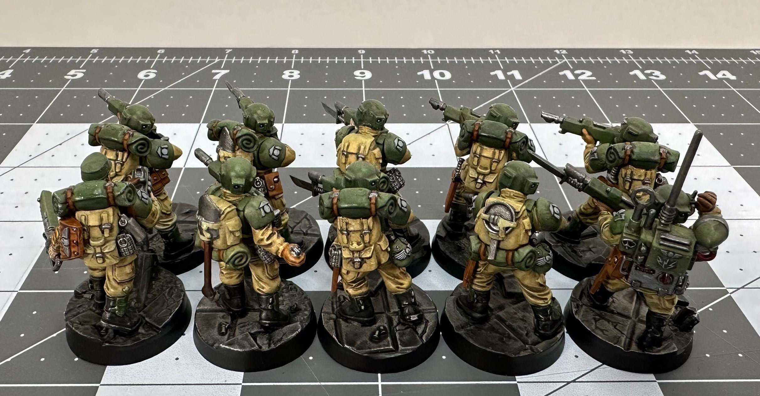 Cadian Shock Troops or Infantry Squad Painted Base - Etsy
