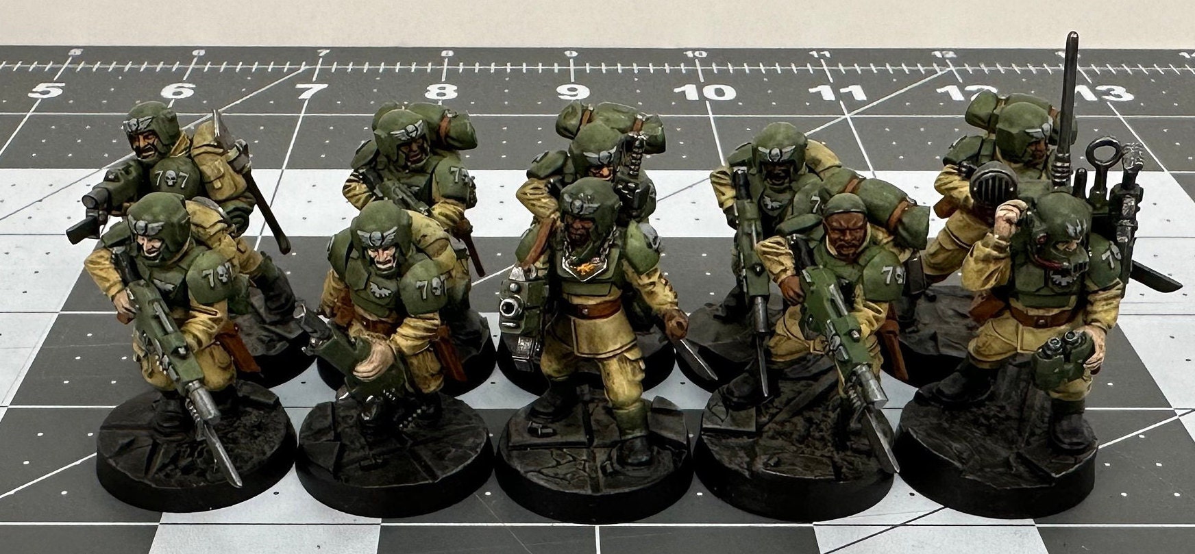 Cadian Shock Troops or Infantry Squad Painted Base - Etsy
