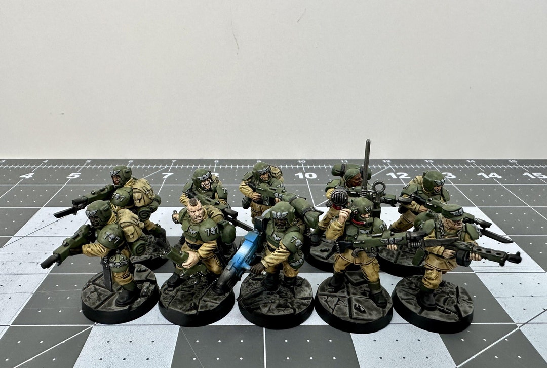 Cadian Shock Troops or Infantry Squad Painted + Base - Etsy