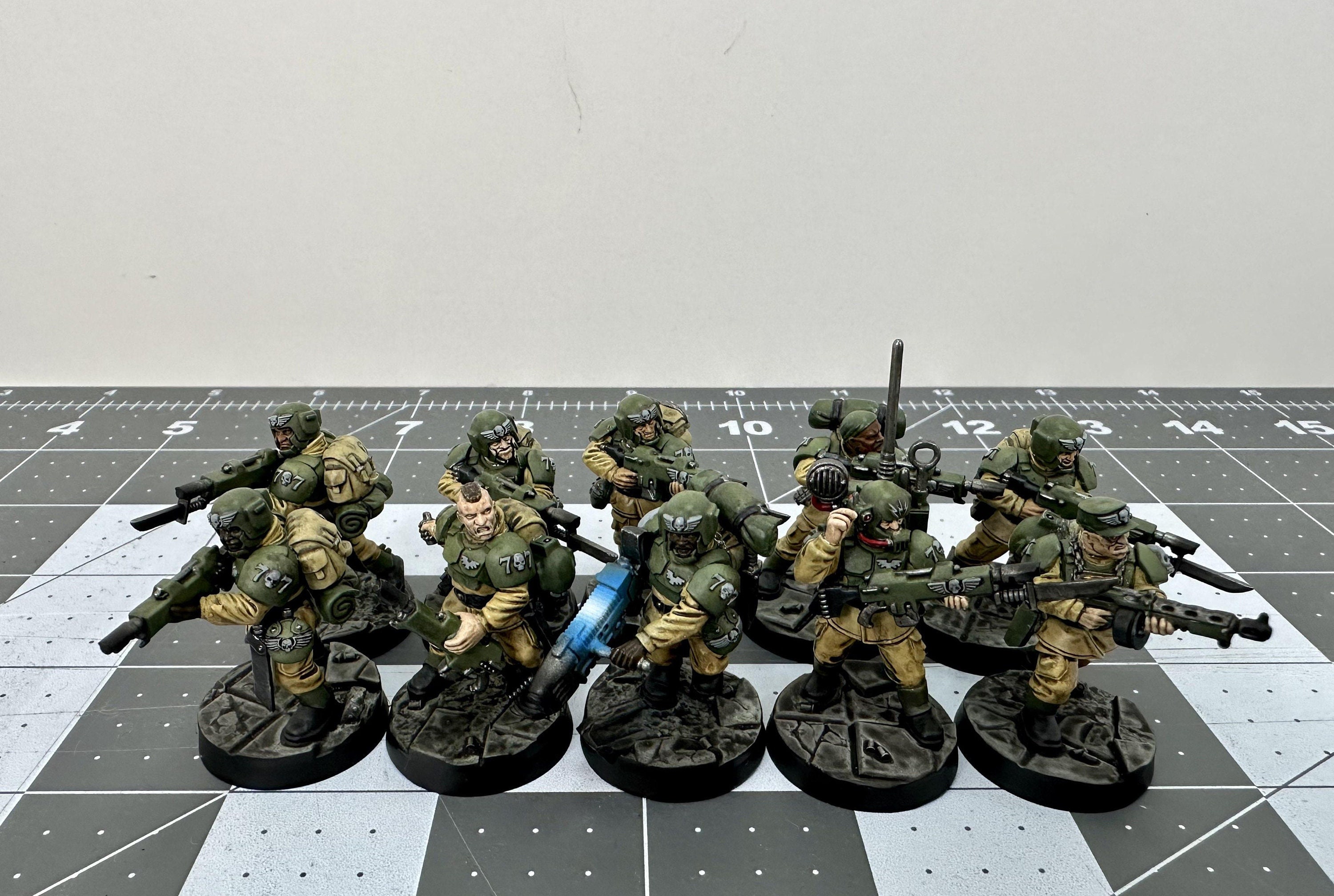 Cadian Shock Troops or Infantry Squad Painted Base - Etsy