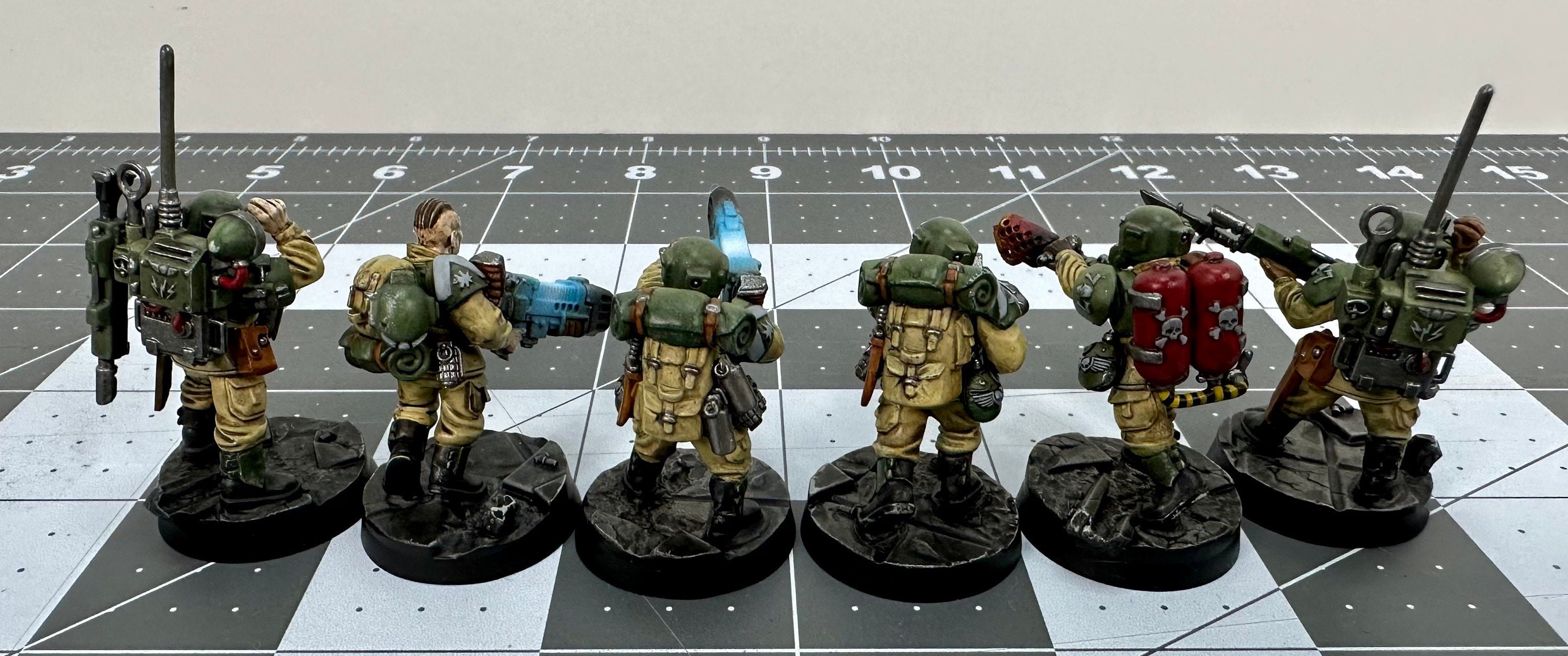 Cadian Shock Troops Sergeants and Special Weapons Painted Base - Etsy