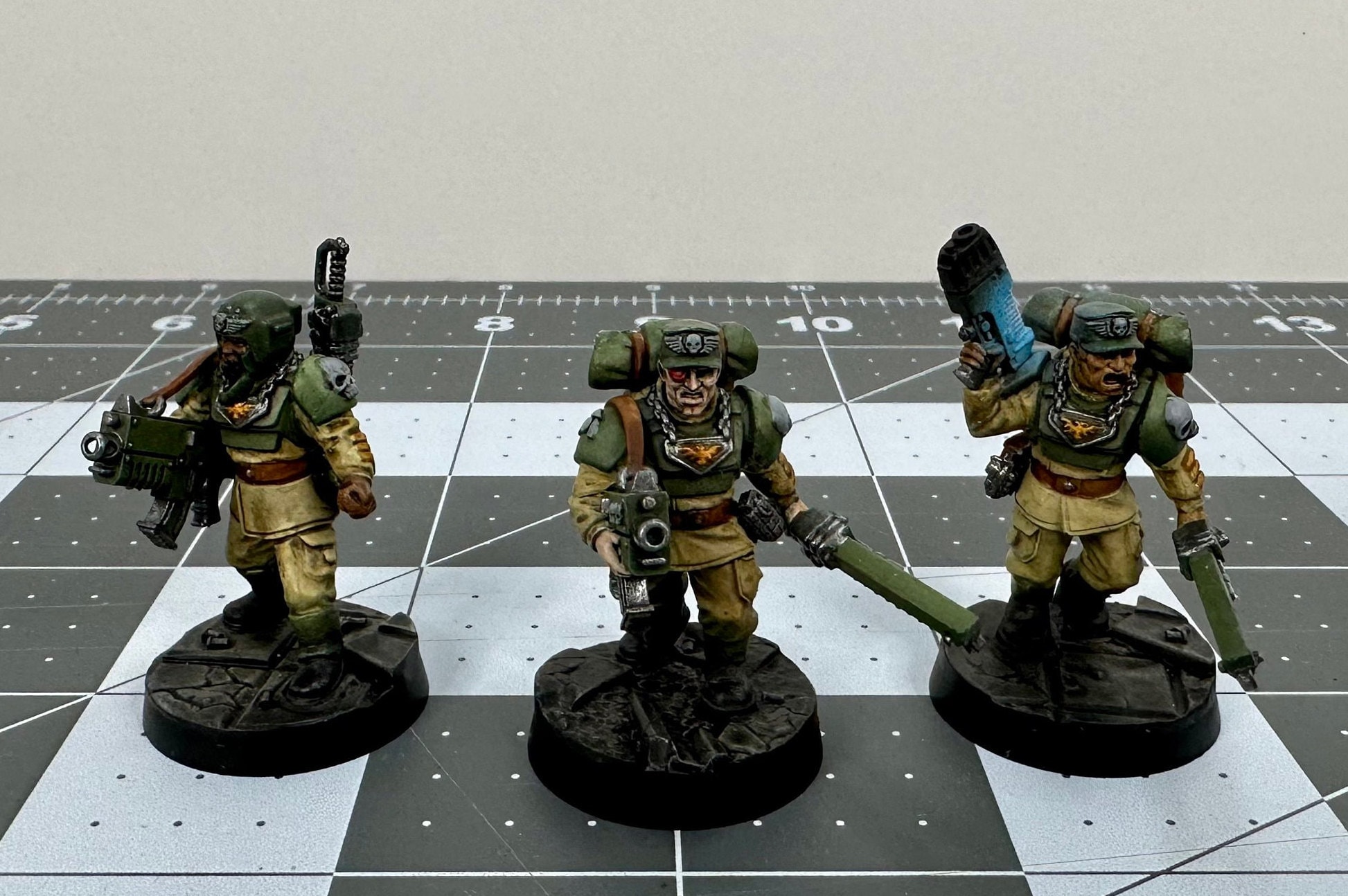 Cadian Shock Troops Sergeants and Special Weapons Painted Base - Etsy
