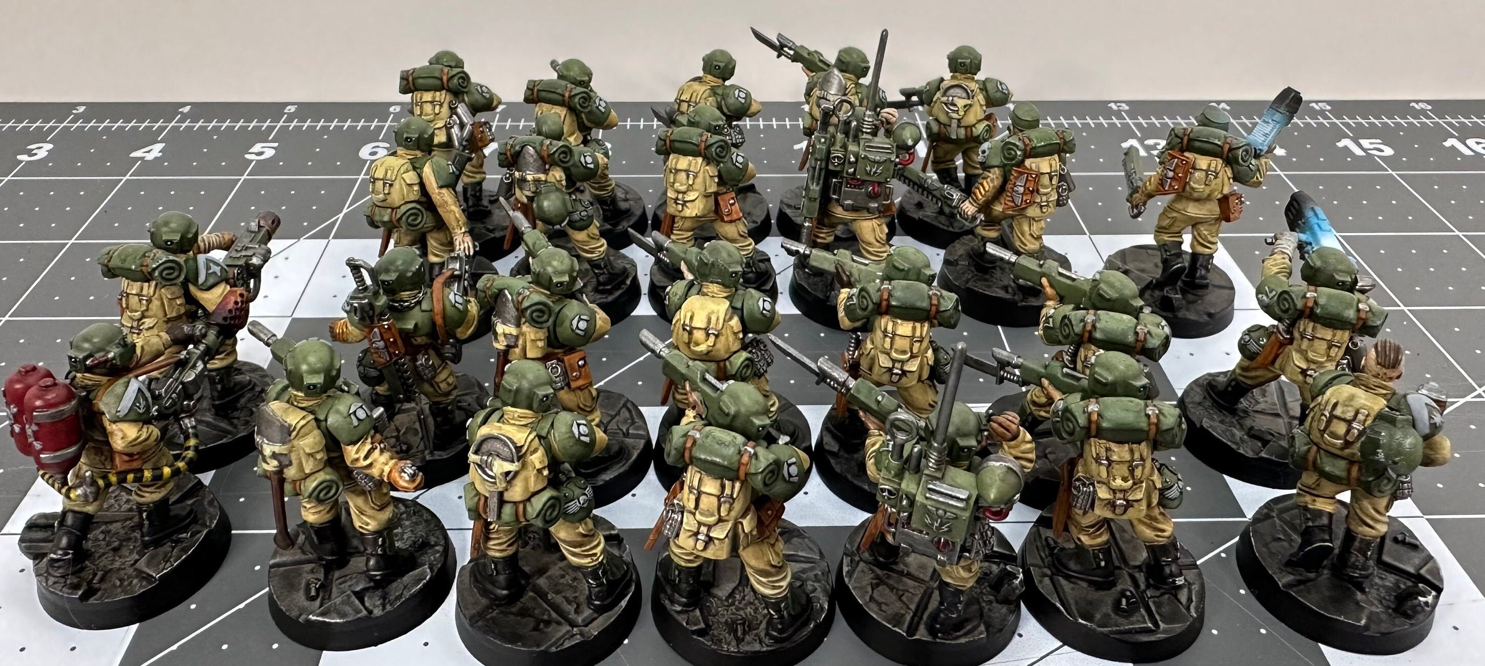 Cadian Shock Troops or Infantry Squad Painted Base - Etsy