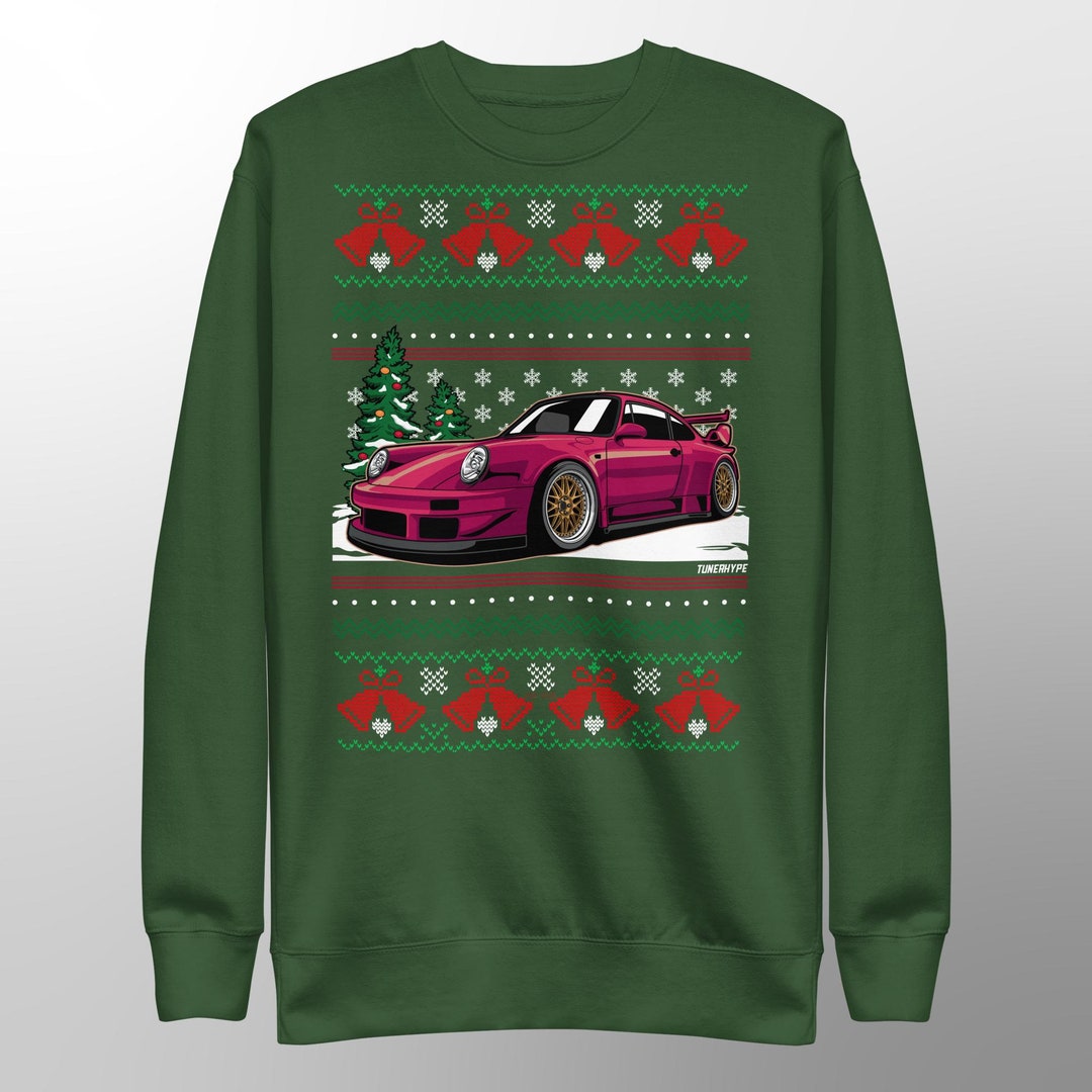 Ugly Christmas Sweater - Porsche 911 964 in Red - Ugly Xmas Sweater ...