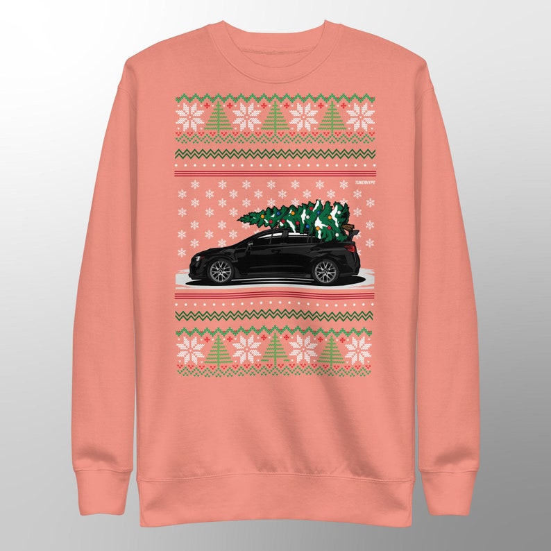 Ugly Christmas Sweater - Subaru WRX STI in Black - Ugly Xmas Sweater ...