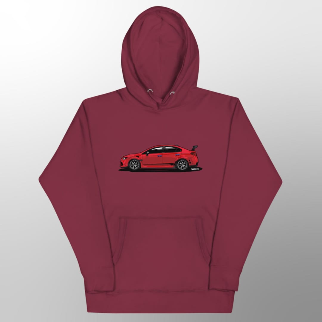 Subaru WRX STI in Pure Red - Extra Comfy Premium Blend Hoodie - Etsy