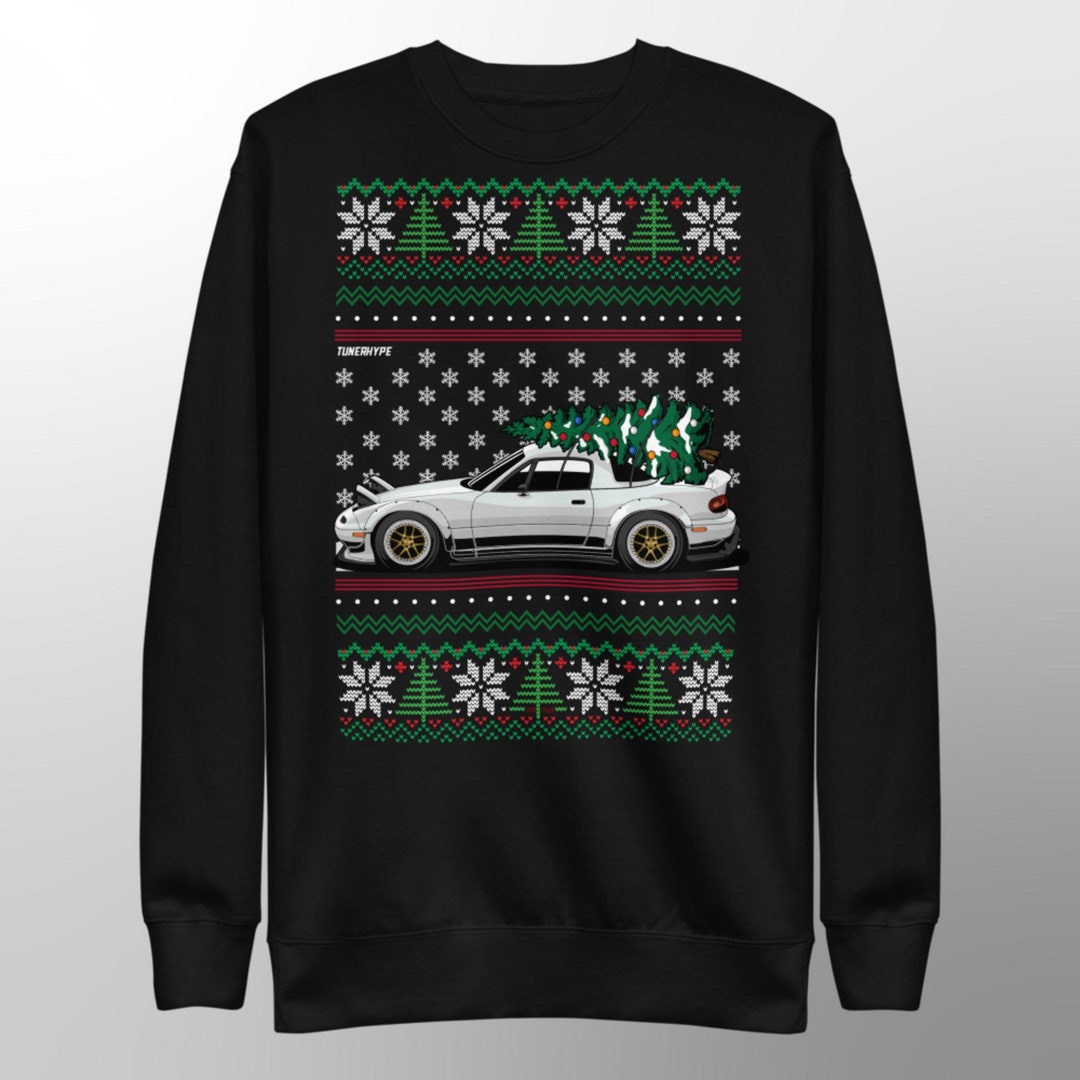 Ugly Christmas Sweater - Mazda Miata in White - Etsy