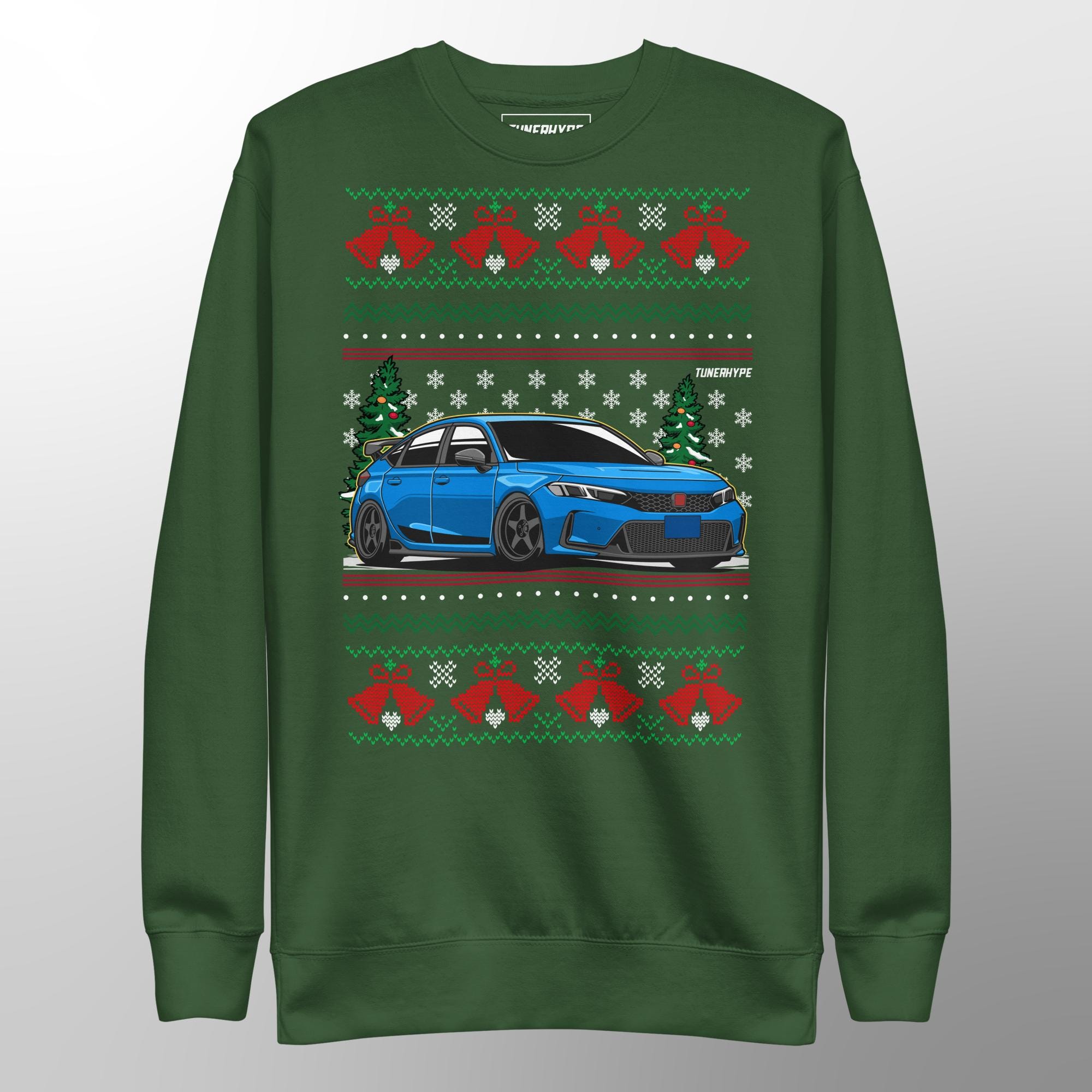 JDM Ugly Christmas Sweater Honda Civic Type R FL5 Boost Blue Ugly Xmas ...
