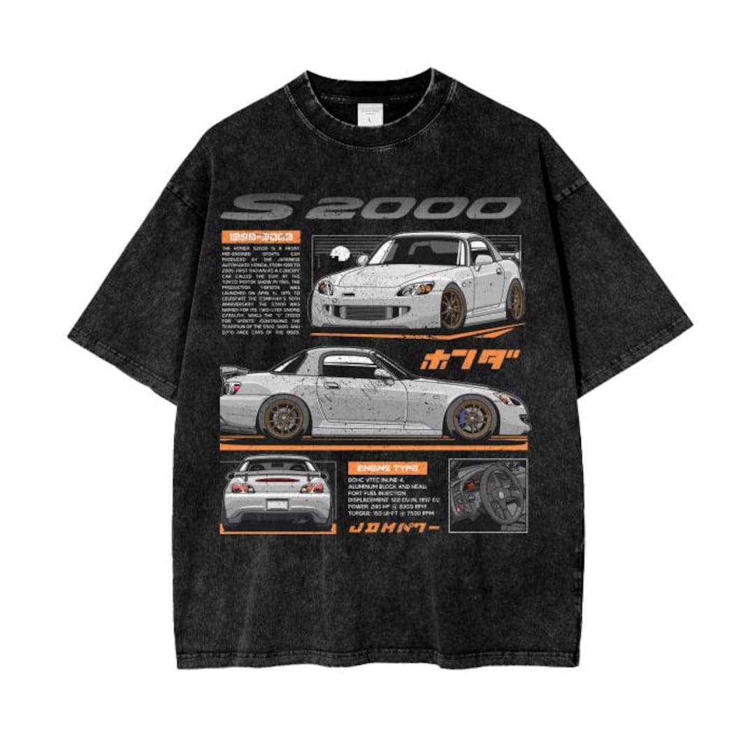 Mugen Honda S2000 Vintage T-shirt - Oversize and Heavyweight - Car Guy ...