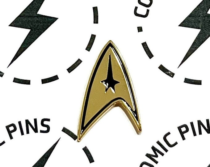 Golden Star Fleet Command Insignia Star Trek Enamel Pin - Etsy