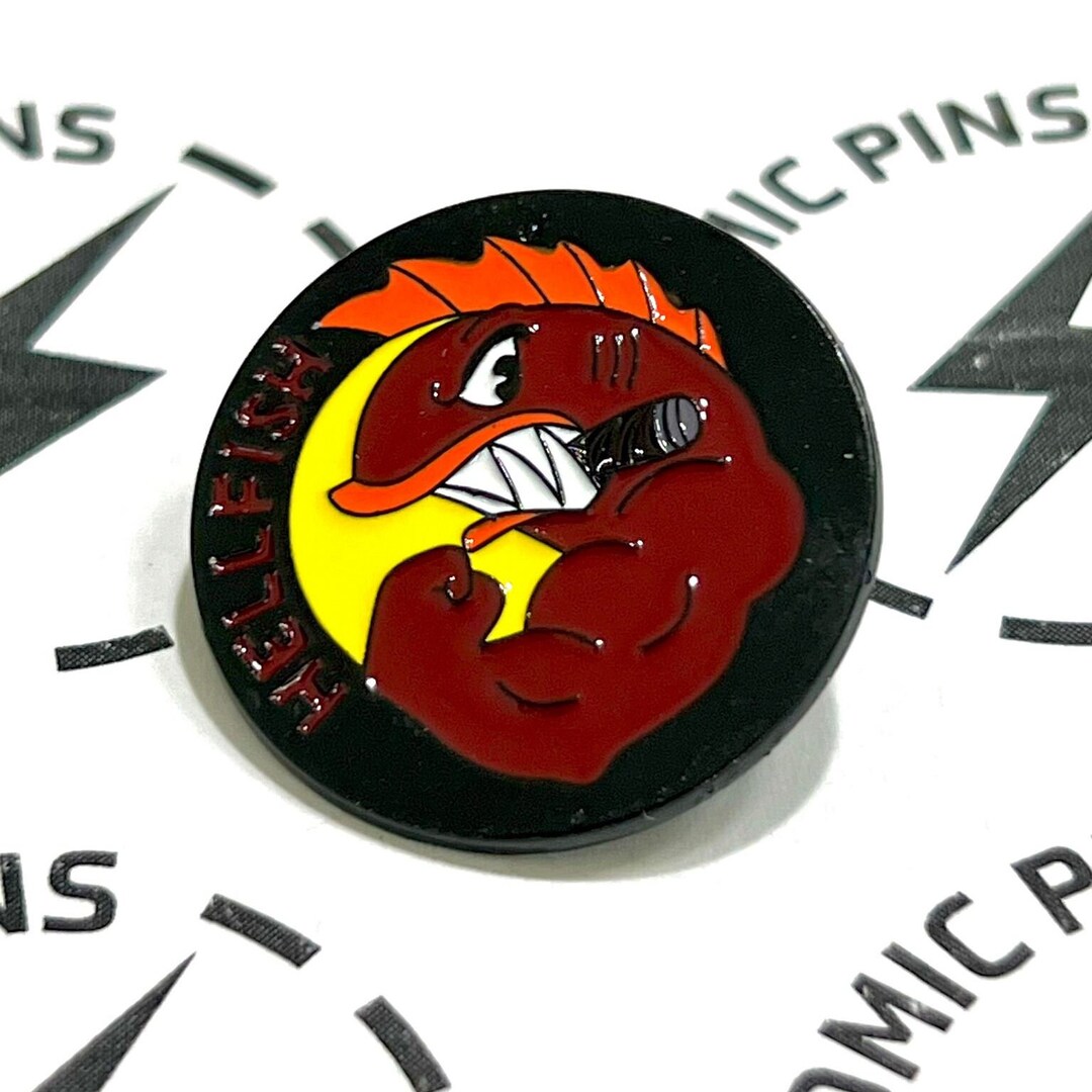 Flying Hellfish Logo / Emblem the Simpsons Enamel Pin - Etsy