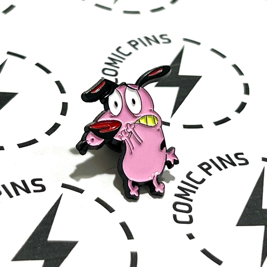 Courage the Cowardly Dog Enamel Pin - Etsy