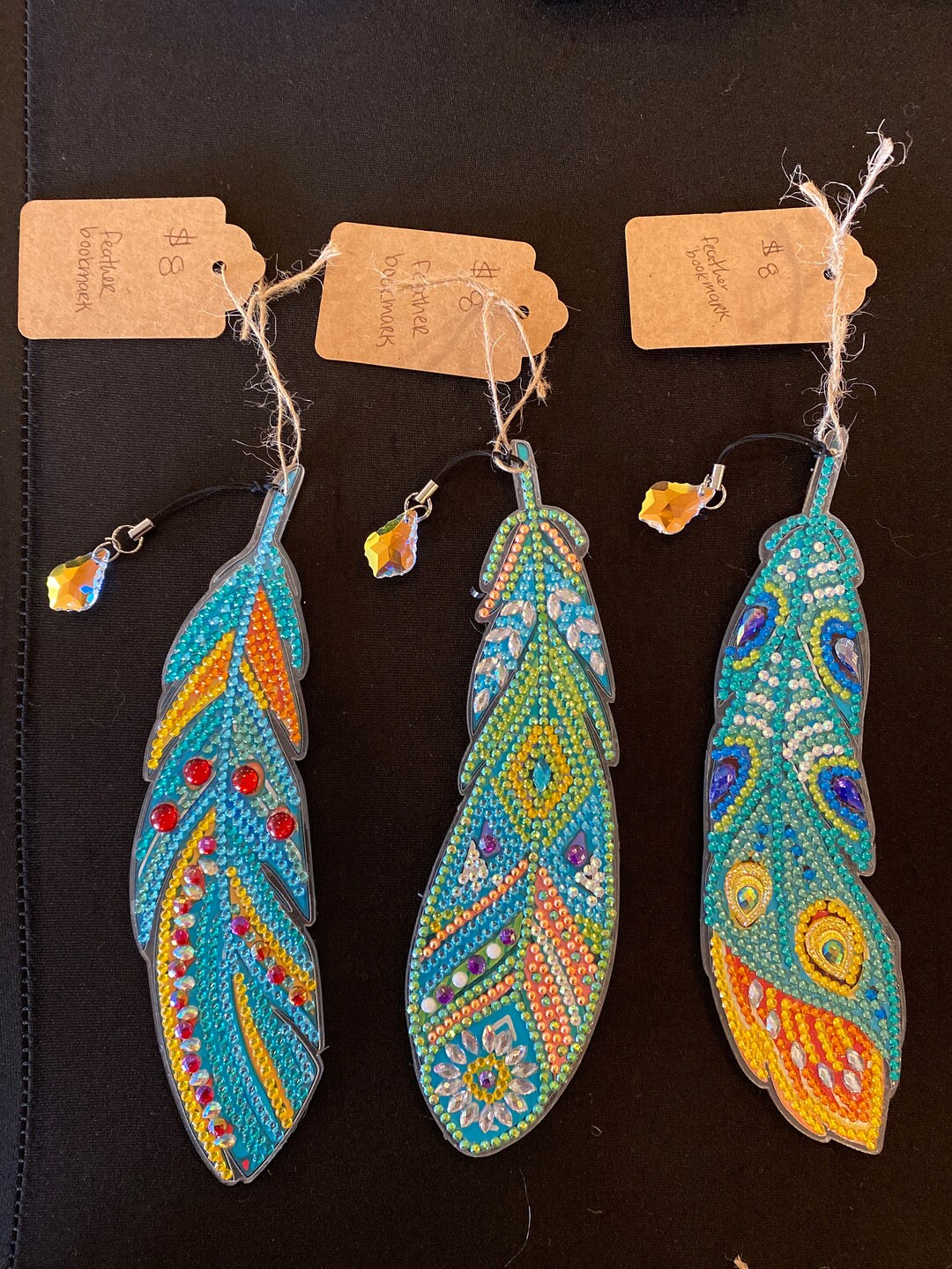 Peacock Feather Diamond Art Bookmarks - Etsy