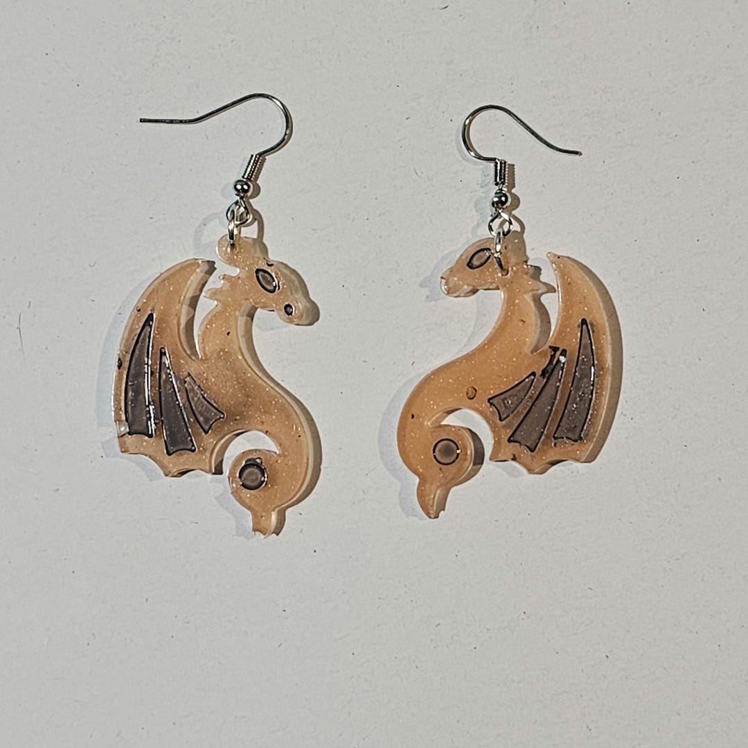 Wyvern Dragon Dragonling Clear Orange - Etsy