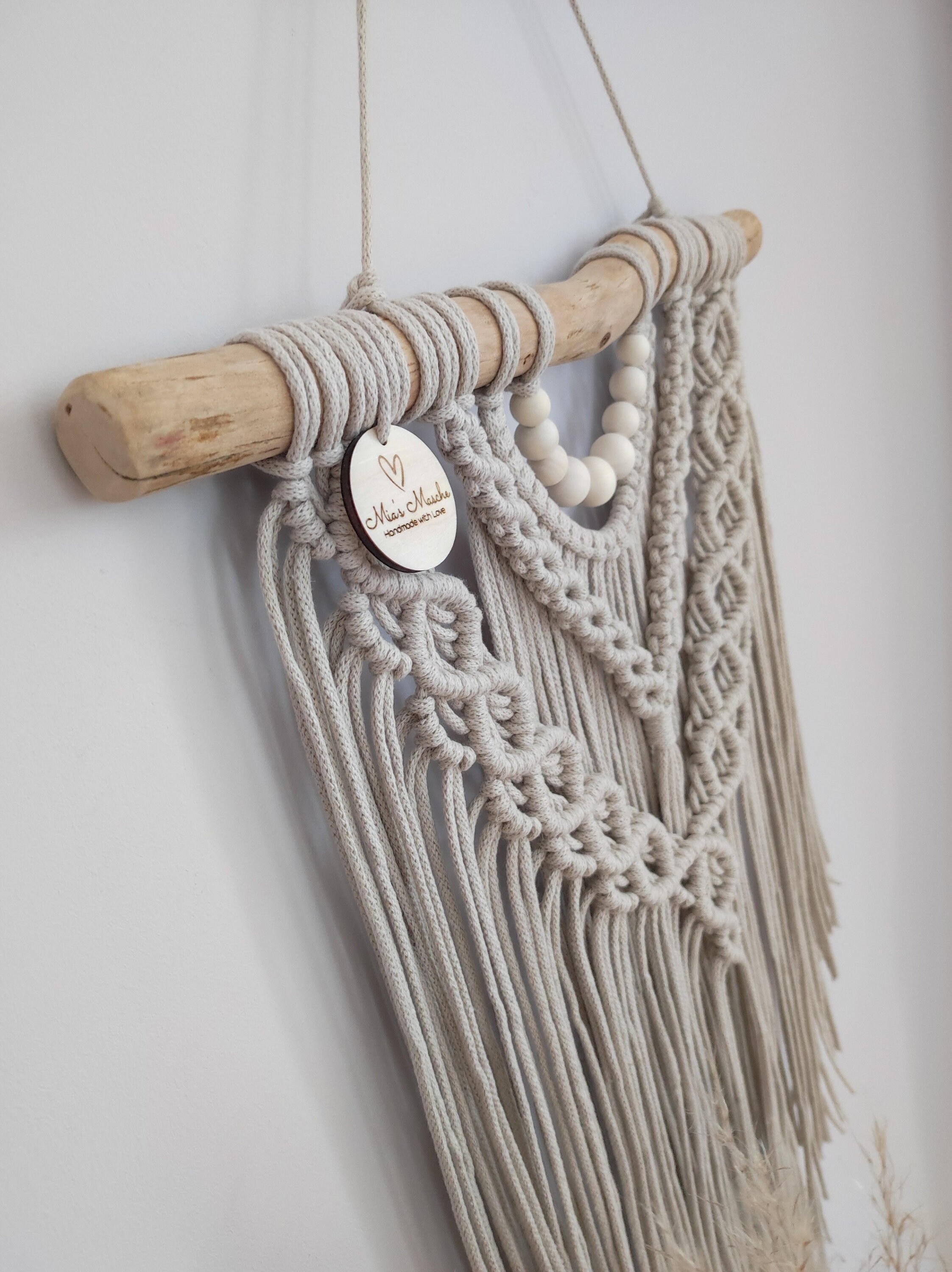 Makramee Wandbehang Mia 35cm breit, Dekoration, Wanddeko, Bohodeko ...