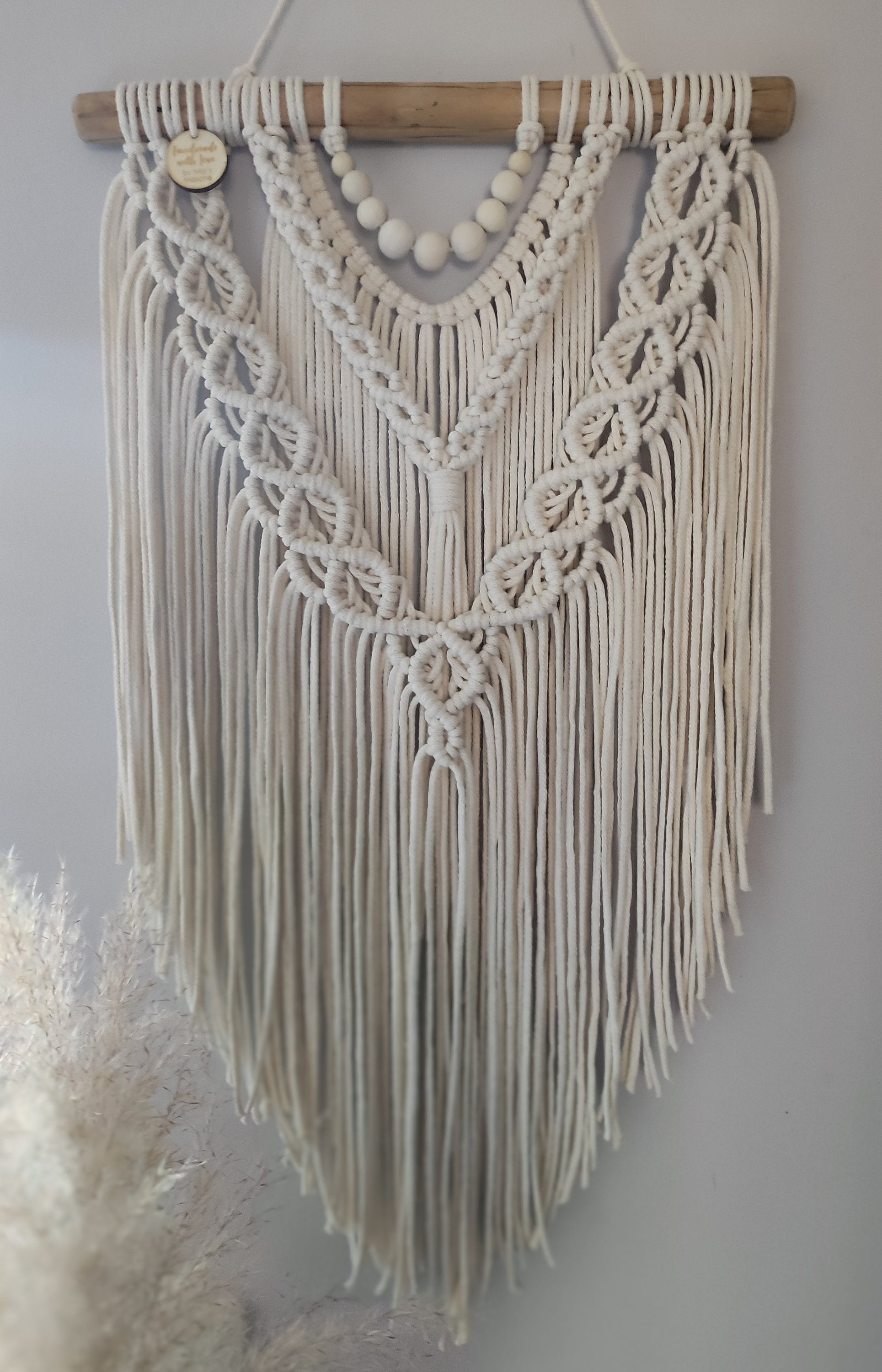 Makramee Wandbehang Mia 35cm breit, Dekoration, Wanddeko, Bohodeko ...