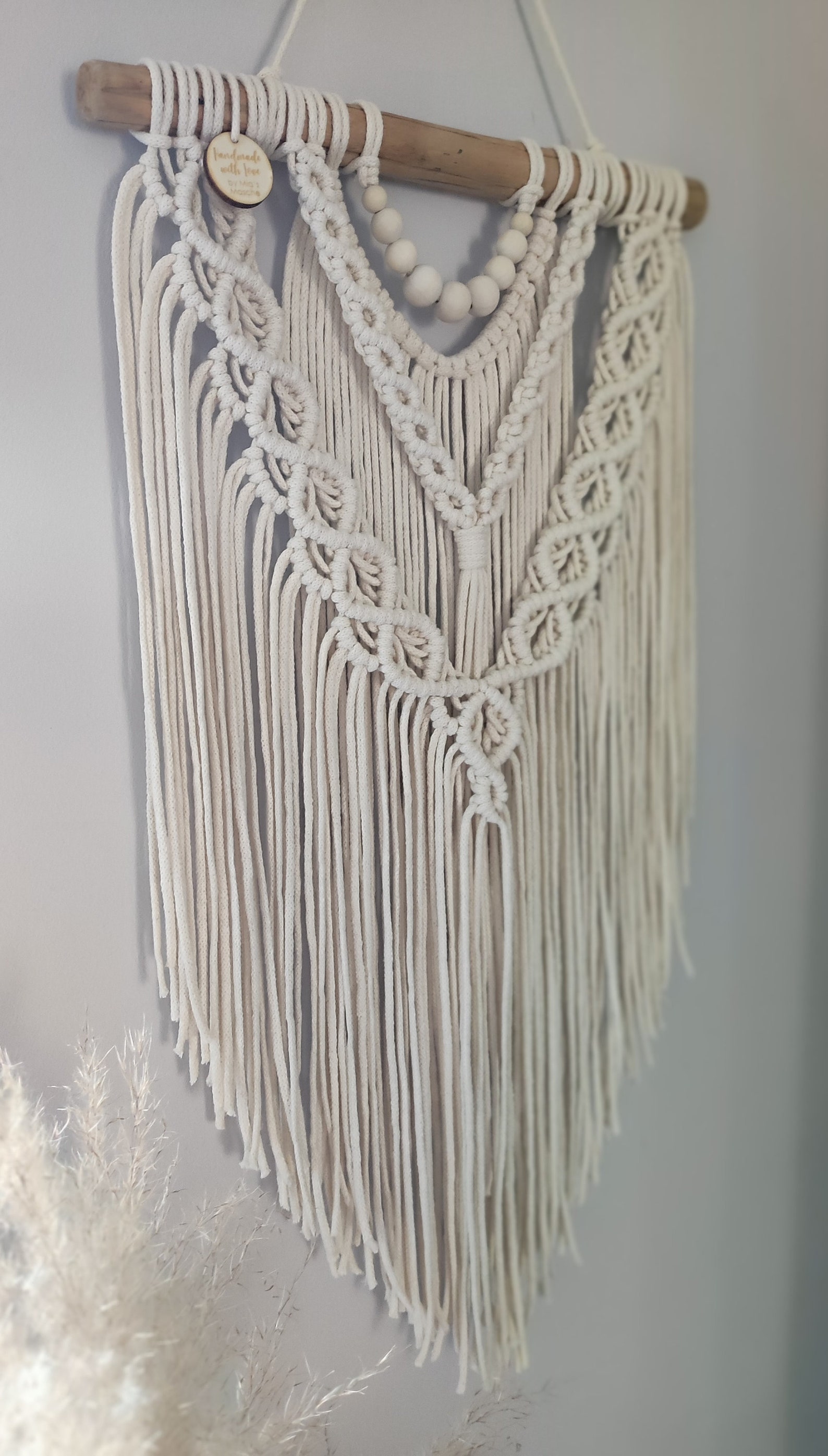 Makramee Wandbehang Mia 35cm breit, Dekoration, Wanddeko, Bohodeko ...