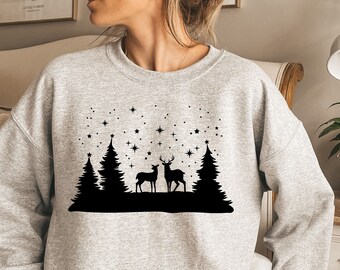 Winter Scene Sweatshirt - Etsy
