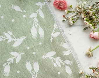 Jacquard Linen Fabric by the Yard - Etsy