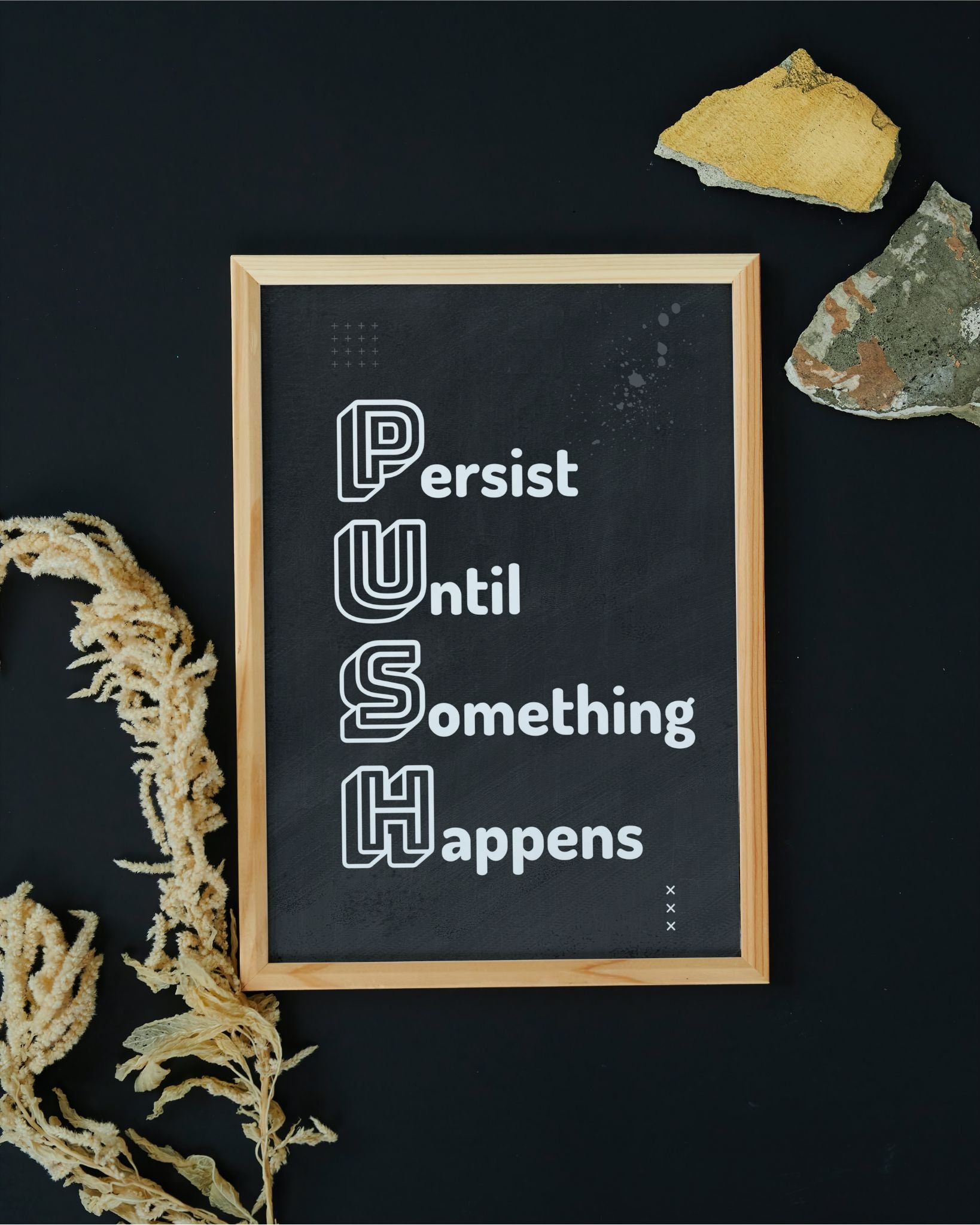 PUSH Persist Until Something Happens Poster Market Trading Inspiration ...