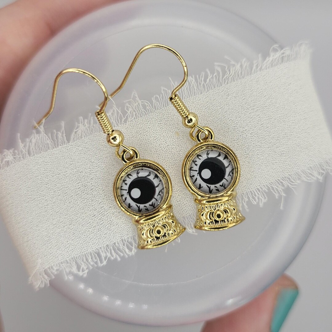 Witch's Crystal Ball Drop Earrings, Hocus Pocus Earrings, Spooky ...