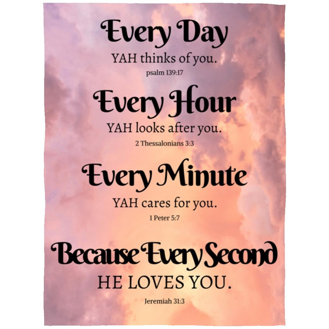 Bible Verse Blanket YAH Loves You Cozy Plush Throw Blanket for Her - Etsy