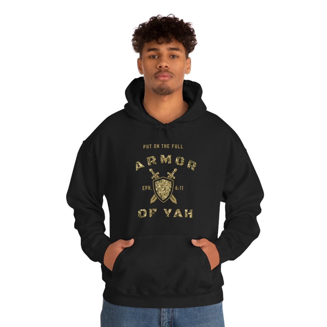 Full Armor of YAH Black Hoodie - Etsy