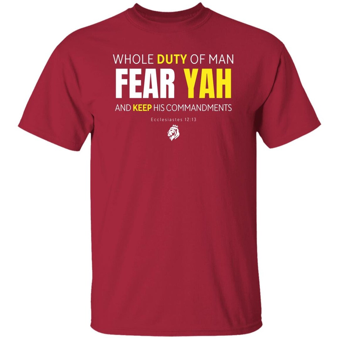 FEAR YAH and Keep the Commandments Tshirt Unisex Yahuwah Yahushua - Etsy