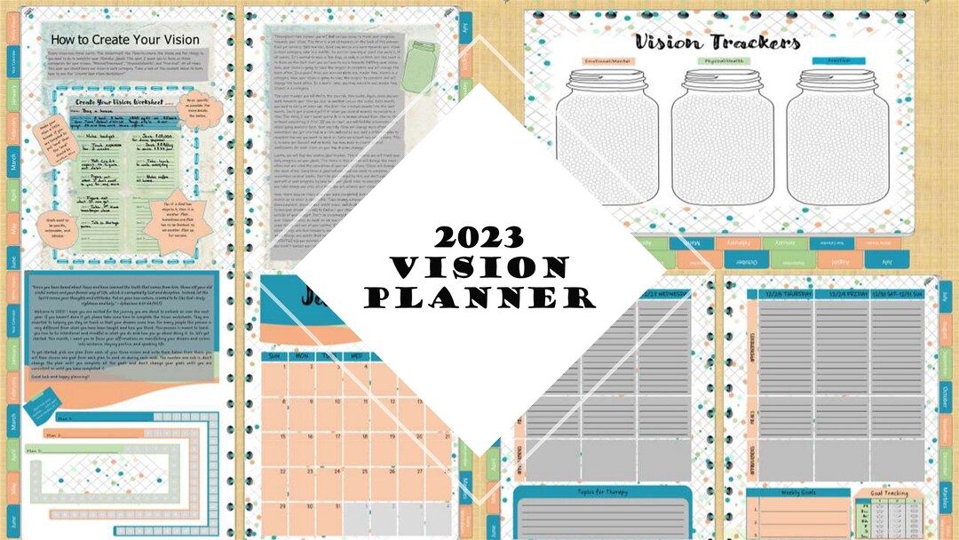 Quotes 2023 Therapeutic Vision Planner digital Versionwith HYPERLINKS ...