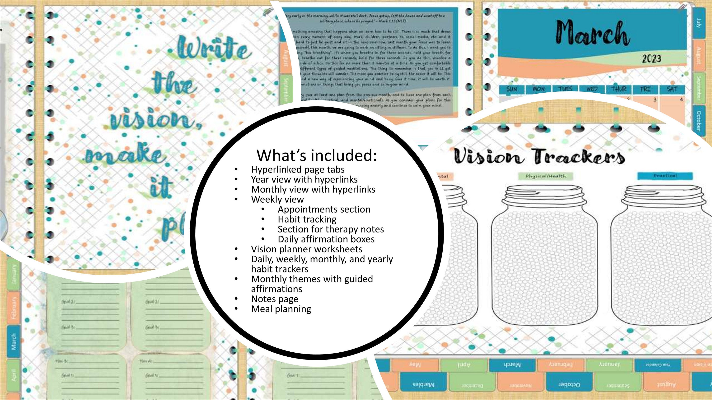 Quotes 2023 Therapeutic Vision Planner digital Versionwith HYPERLINKS ...