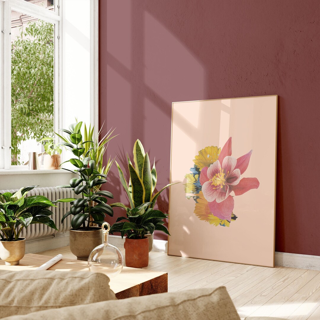 Downloadable Surreal Flower Collage, Wall Art Print: passion Rebloom ...