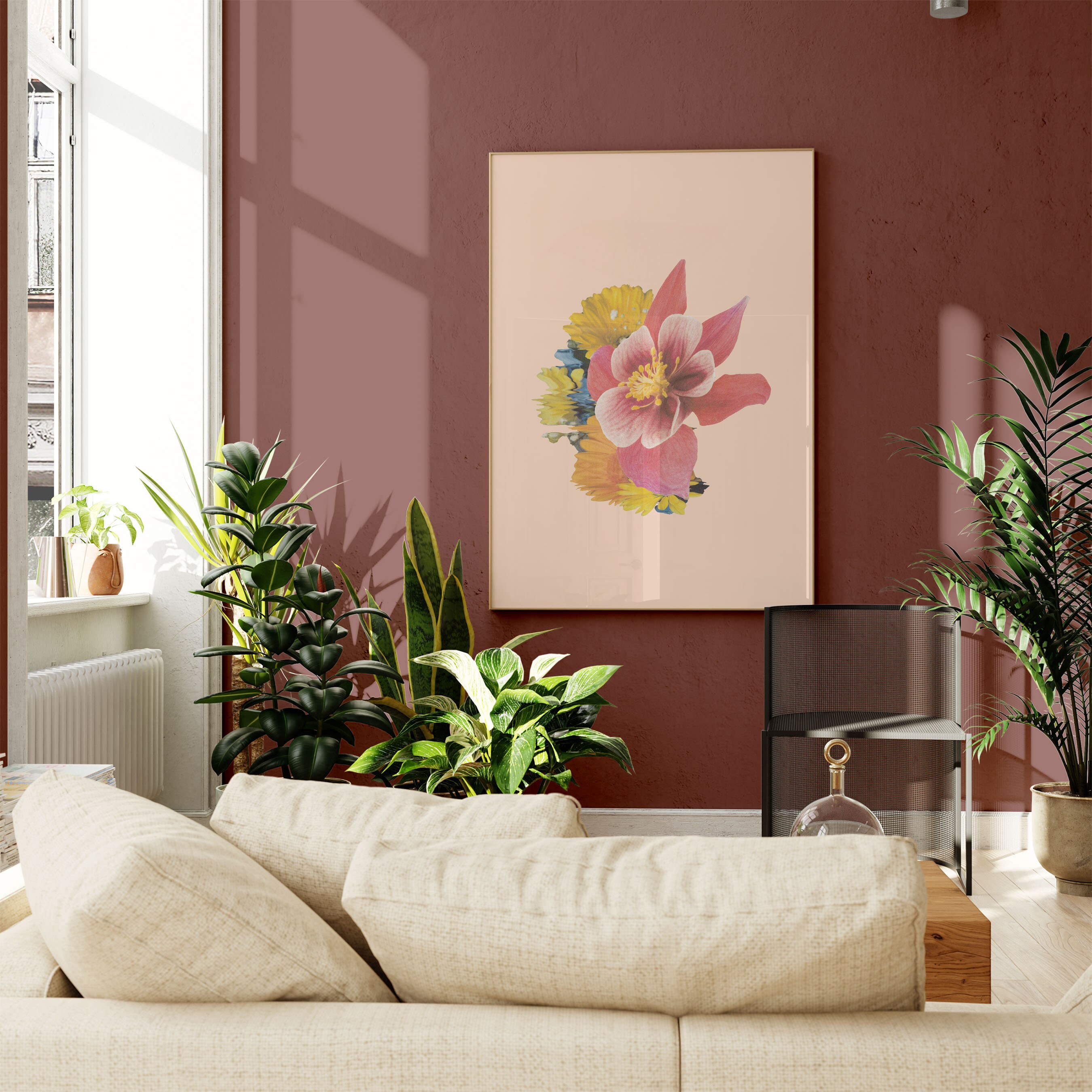 Downloadable Surreal Flower Collage, Wall Art Print: passion Rebloom ...