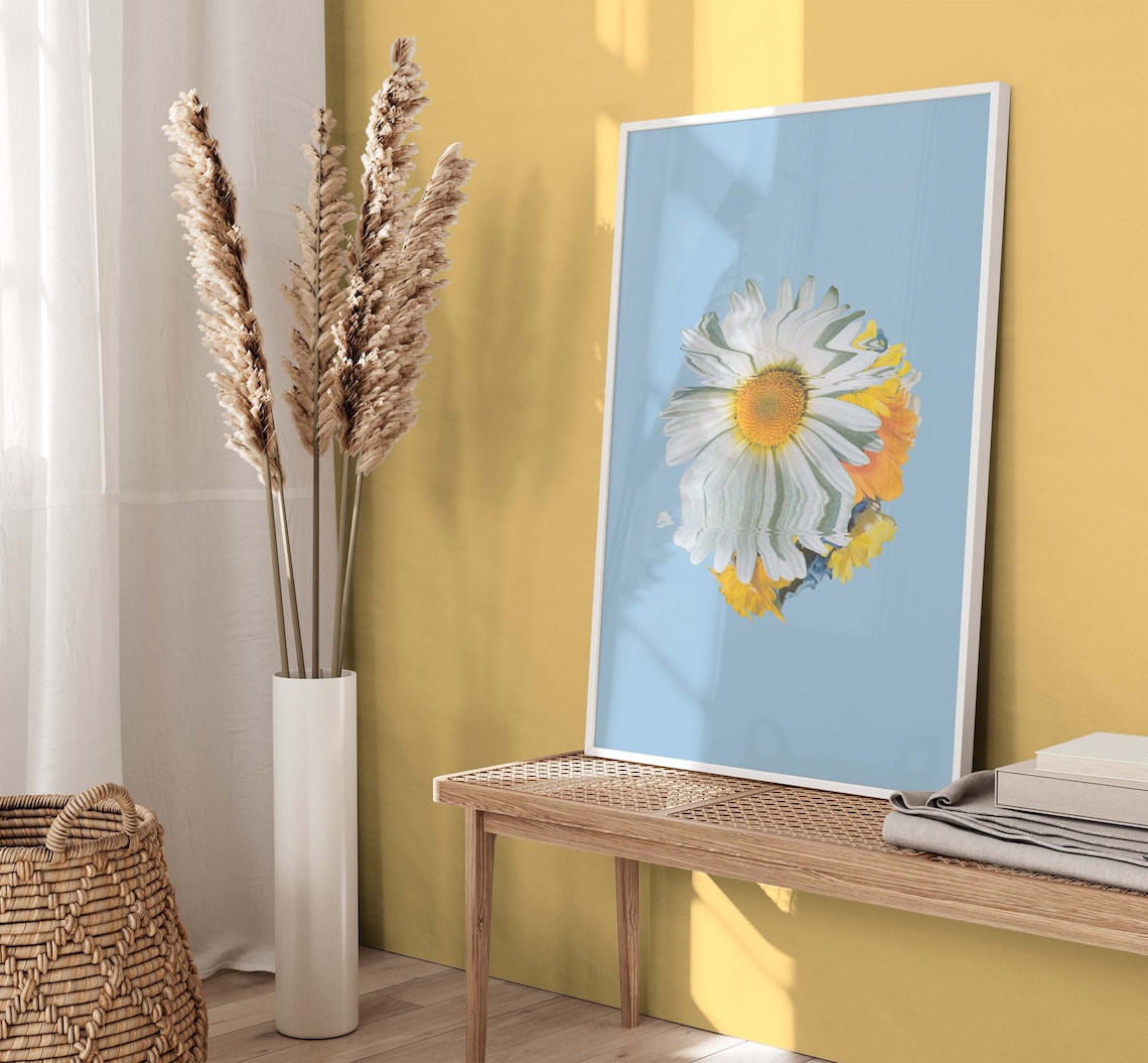 Framed Surreal Flower Collage Wall Art Print - Etsy