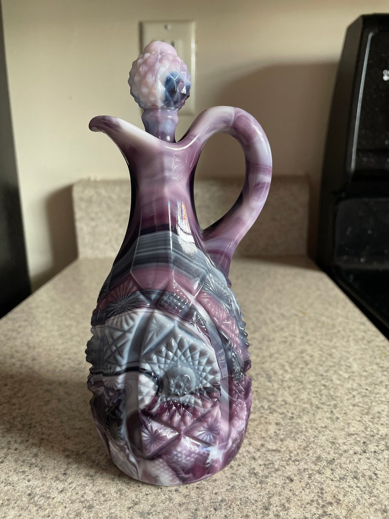 Vintage Imperial Glass Purple Slag Glass Cruet - Etsy