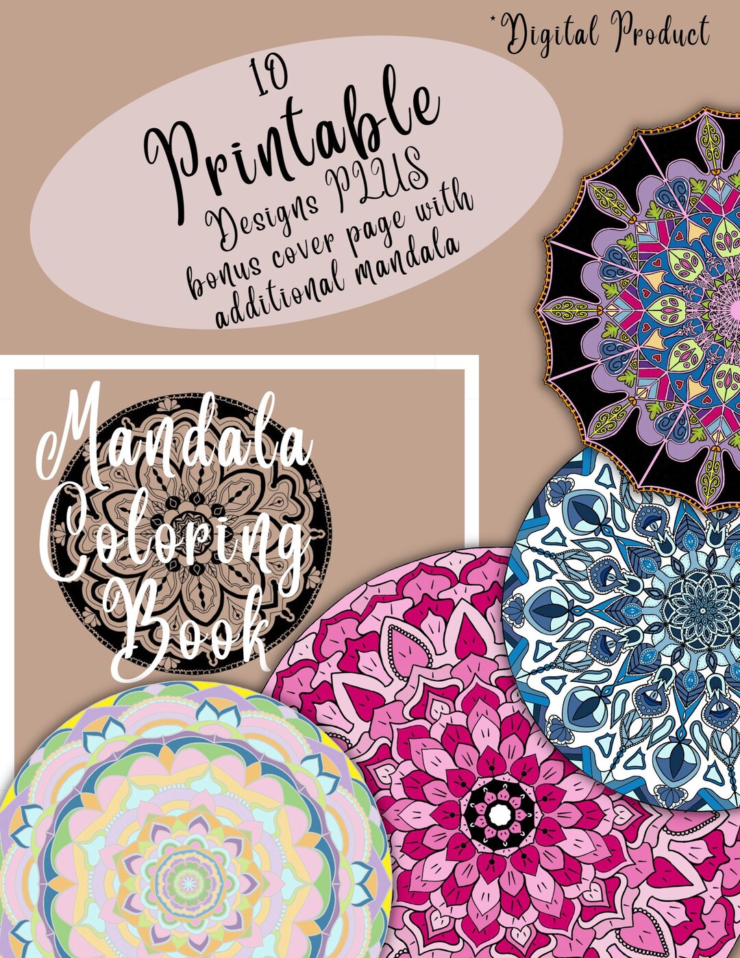 Mandala Coloring Book // Digital Coloring Pages // Adult Coloring ...