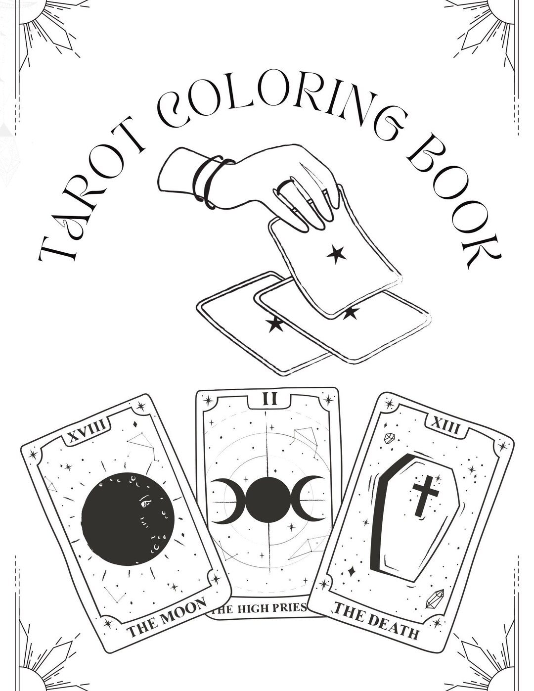 Tarot Coloring Book // Adult Coloring Book // Occult Coloring - Etsy