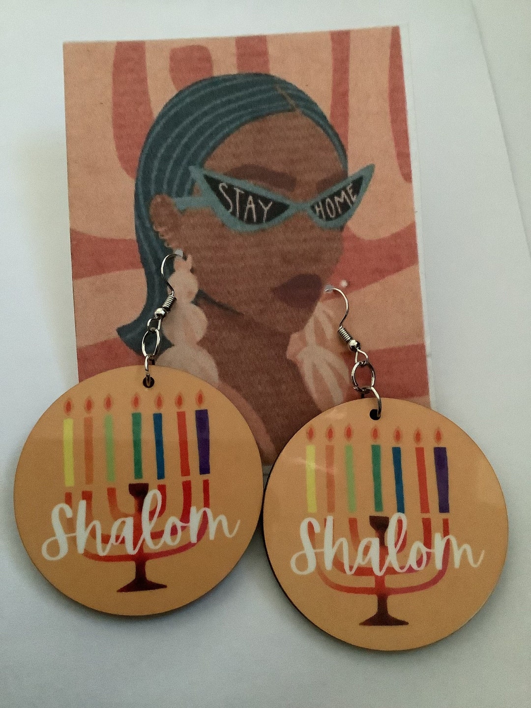 Shalom Israelite Round Earrings - Etsy