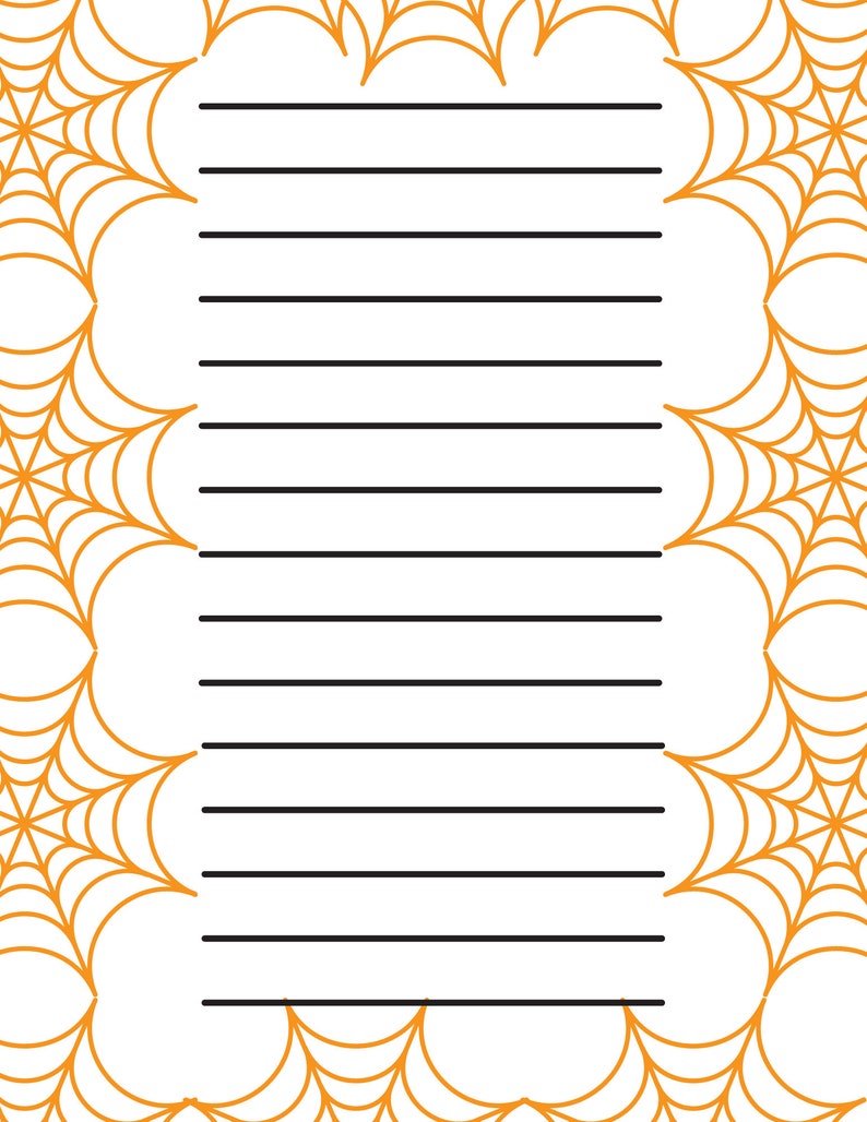 Halloween Stationary and Coloring Pages for Kids - Etsy