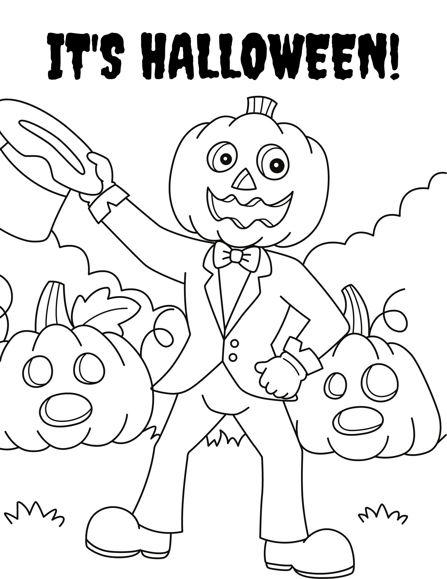 Halloween Stationary and Coloring Pages for Kids - Etsy