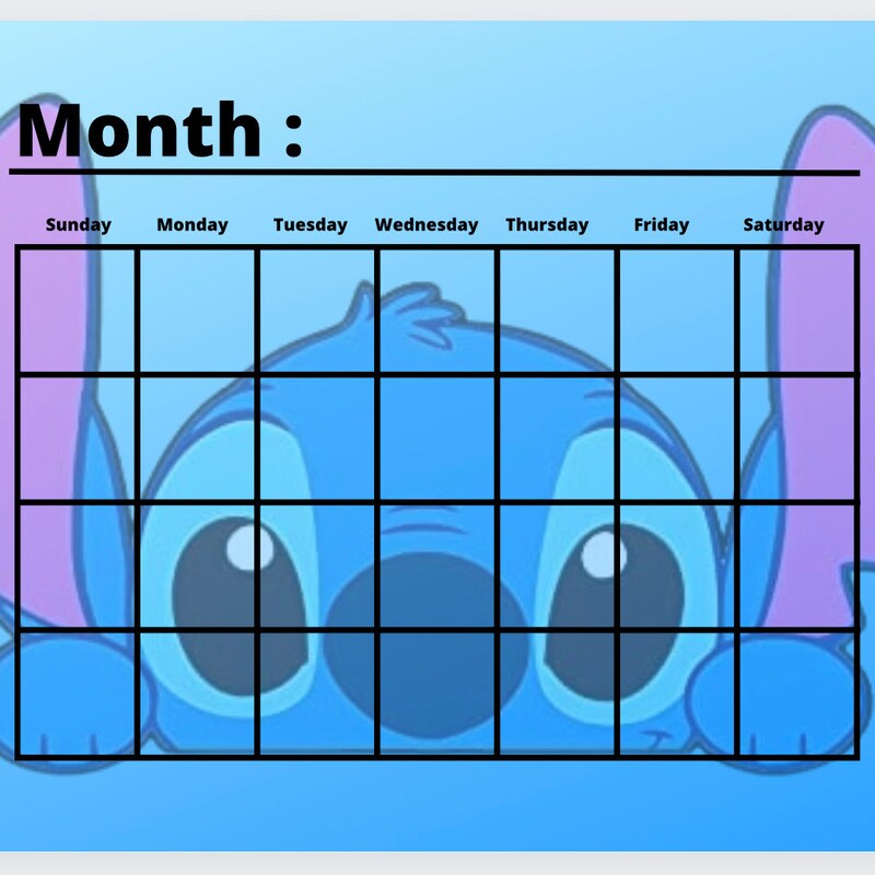 Lilo and Stitch 2025 Calendar - Etsy