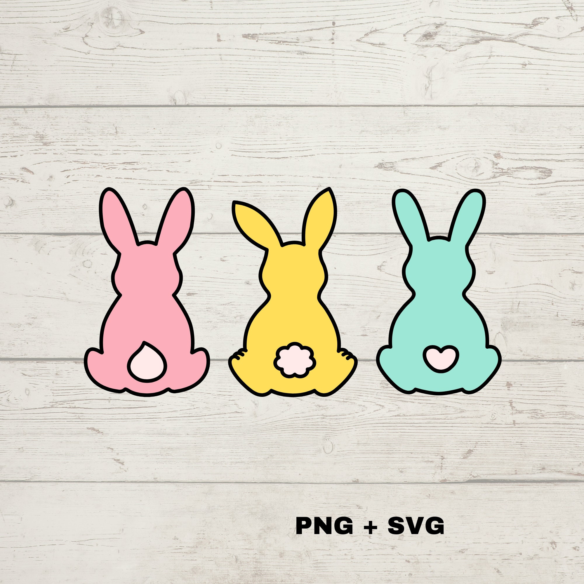 Easter Bunny SVG + PNG - Etsy