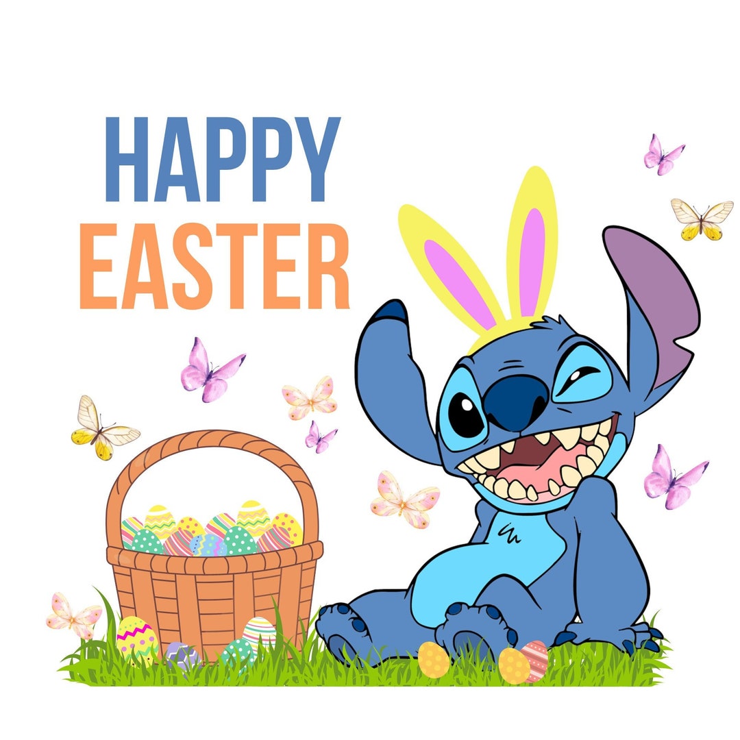 Stitch Easter PNG - Etsy
