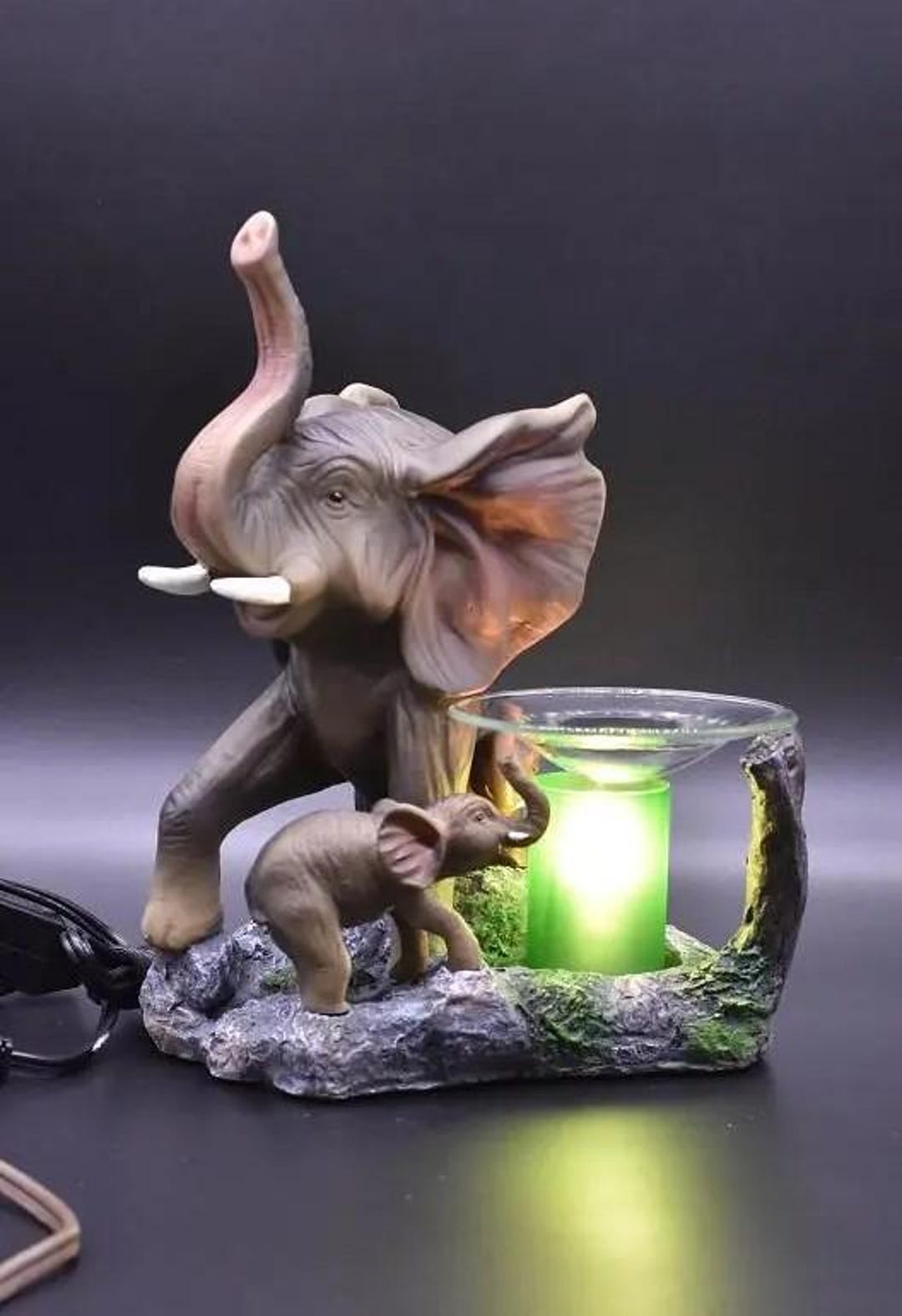 Elephants With Babies Aromatherapy Wax Warmer - Etsy