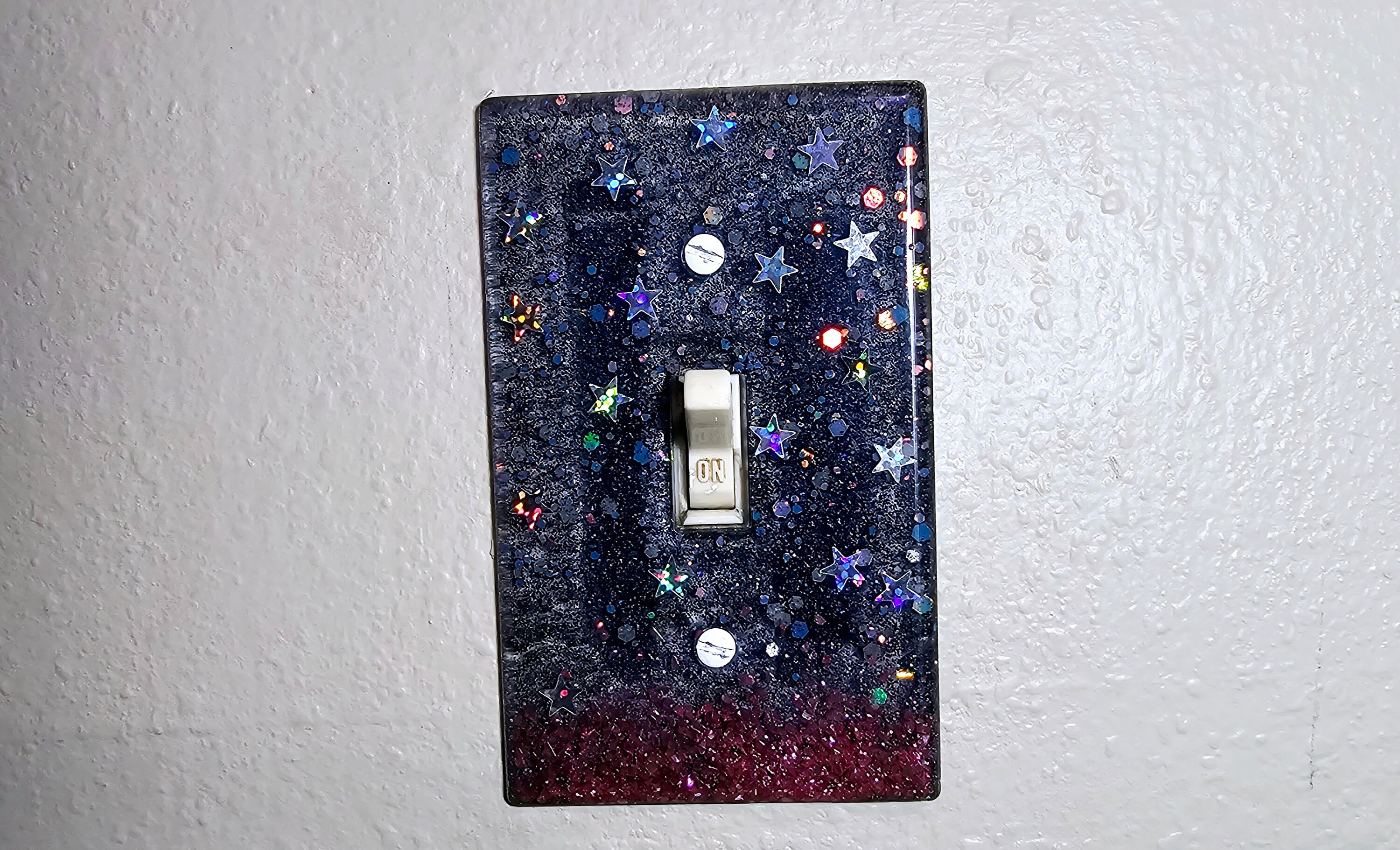 Galaxy Glitter Stars Light Switch Plate - Etsy