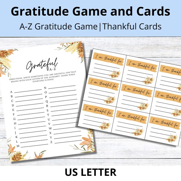 Thankful Games - Etsy