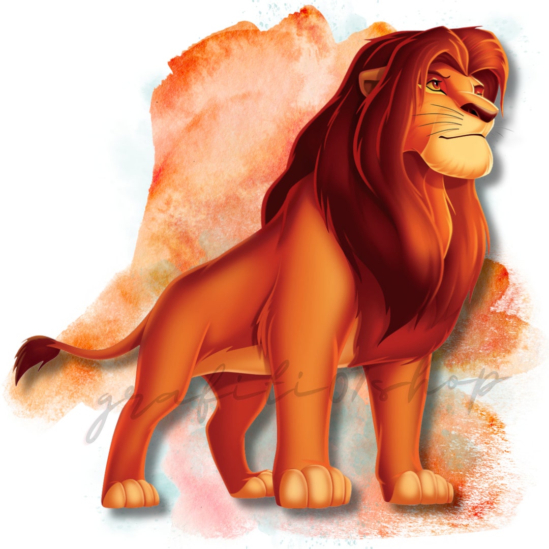 Simba Png, Watercolor Design, Simba Clipart, Lion King Character ...